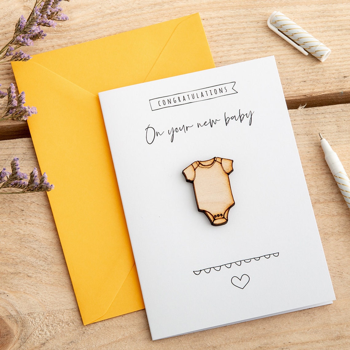 Congratulations on Your New Baby Card Baby Girl Baby Boy | Etsy
