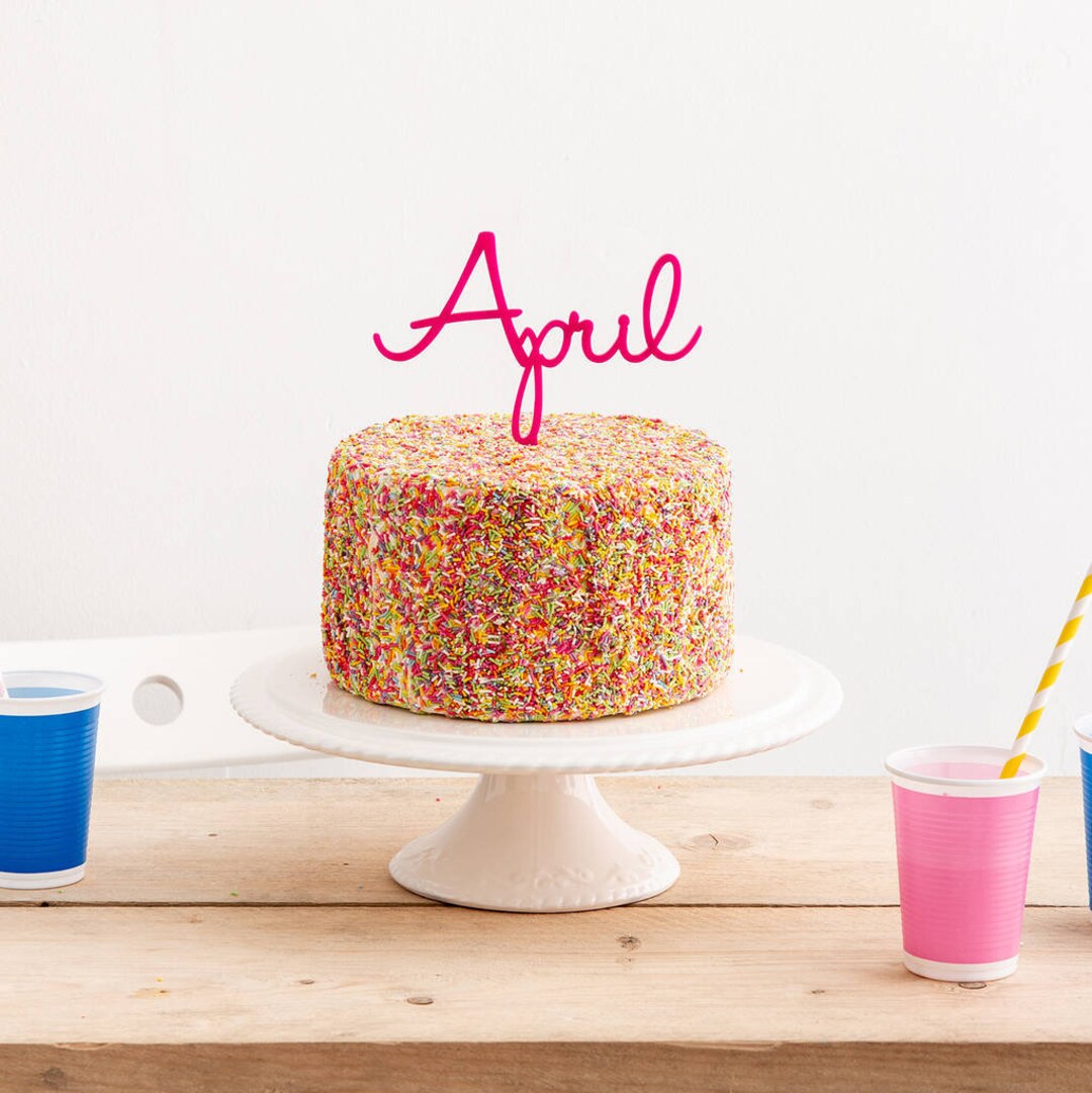 Custom Made Name or Word Cake Topper - Acrylic Celebration Cake Topper ...