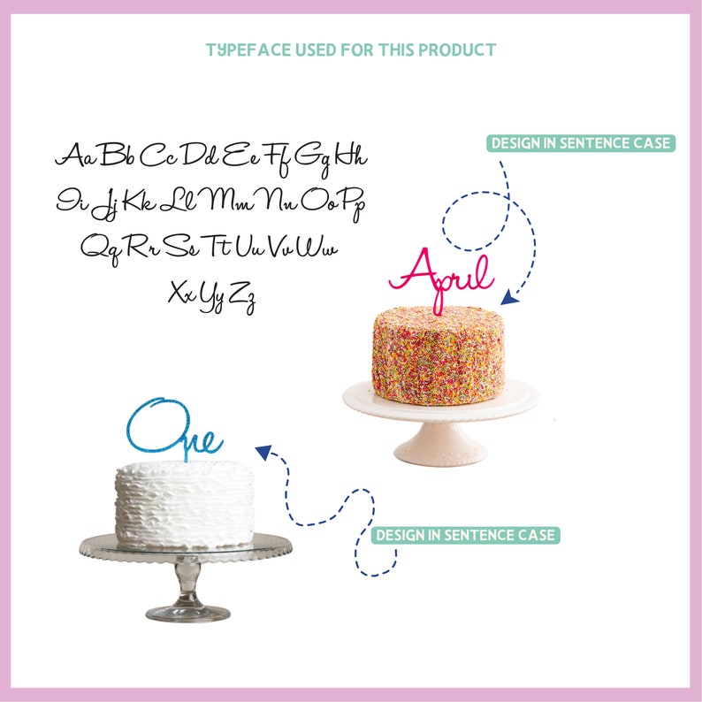 Custom Made Name or Word Cake Topper - Acrylic Celebration Cake Topper ...
