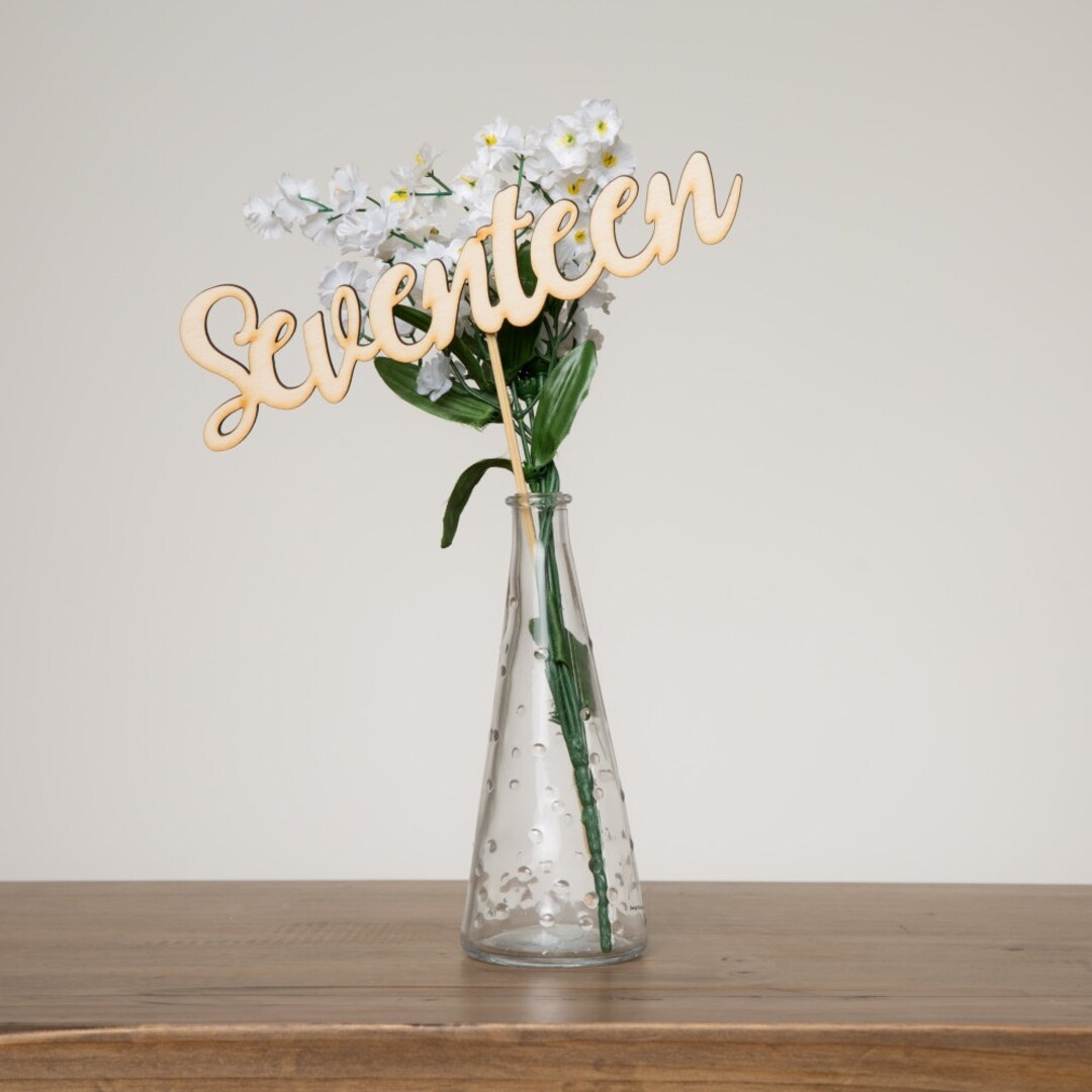 Wooden Set of 1 to 20 Table Numbers for Weddings - Modern Script ...