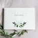 Blue Floral Personalised Wedding Guest Book - Personalised Wedding Book ...