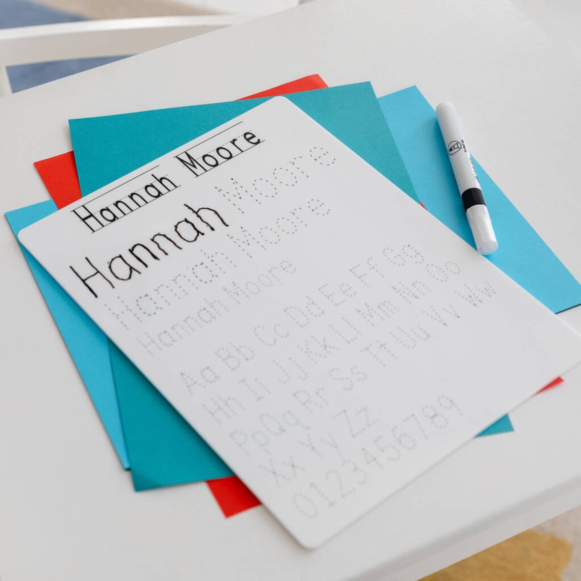 Children's Personalised Handwriting Practice Whiteboard - Learn to ...