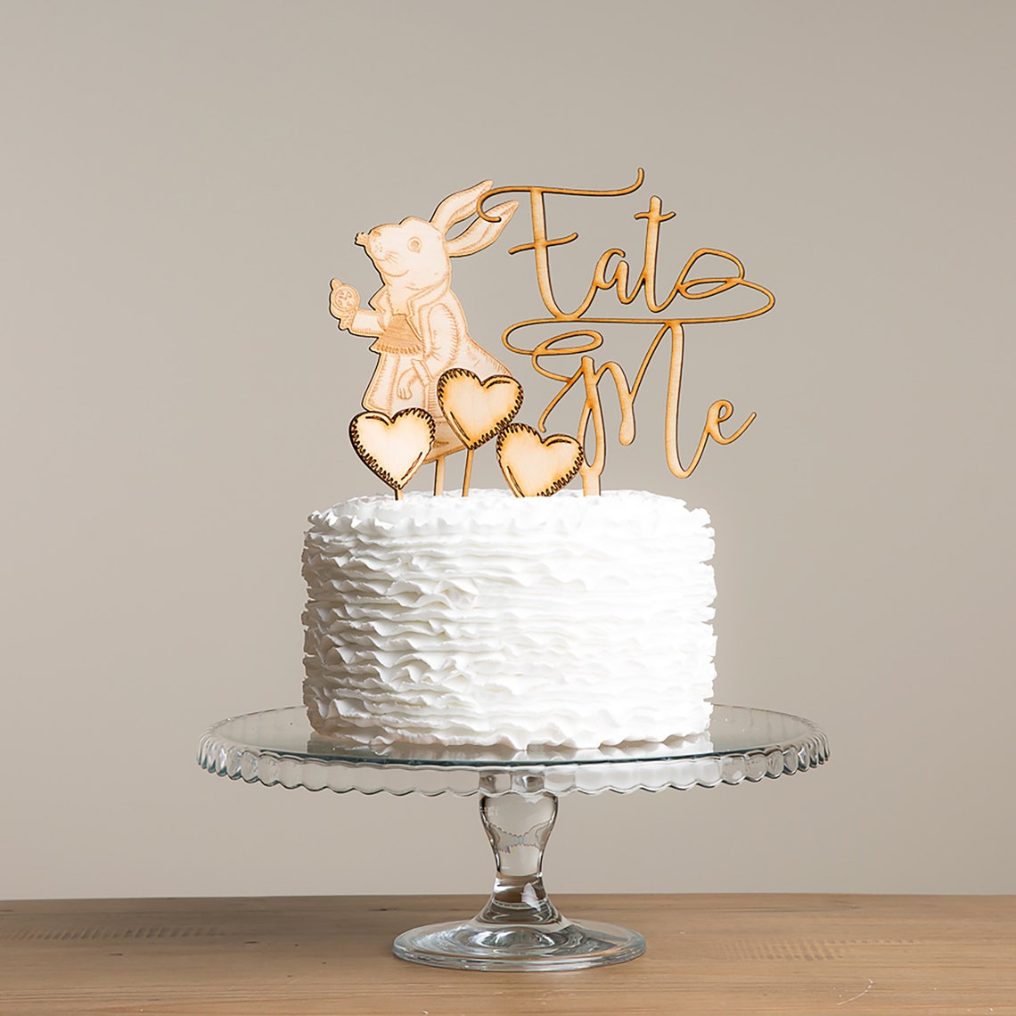 Afternoon Tea 'eat Me' Cake Topper Set Alice in | Etsy UK