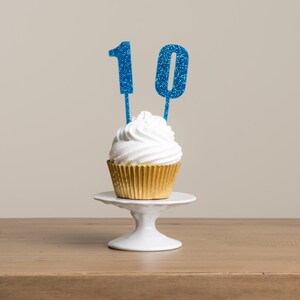 Number Cake Topper - Birthday Party Cake Topper - Age Cake Decoration ...