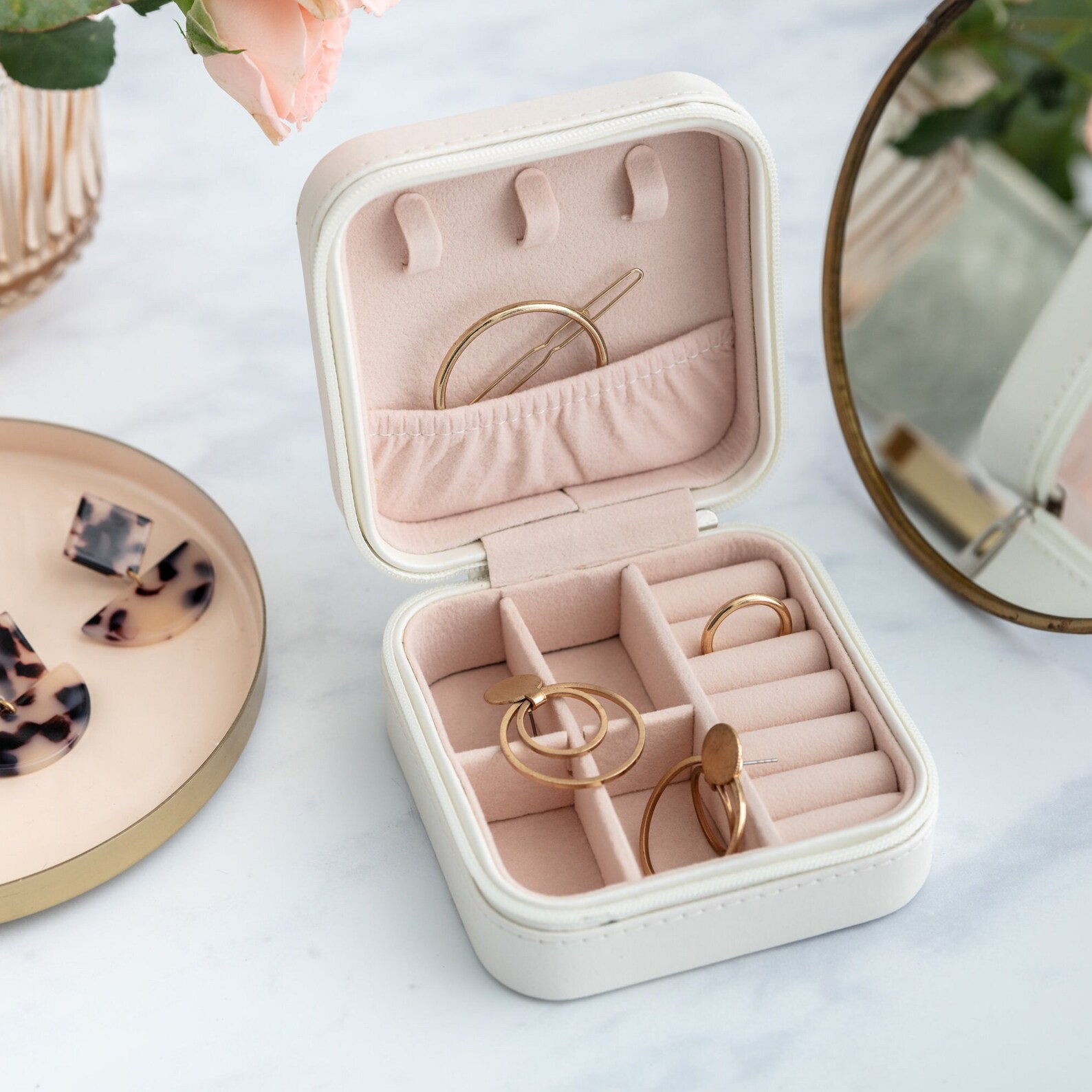 Greenery Botanic Personalised Case Box - Travel Case - Ivory Jewellery ...