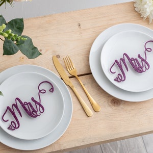 Mrs and Mrs Place Settings - Bride and Bride Table Decorations ...