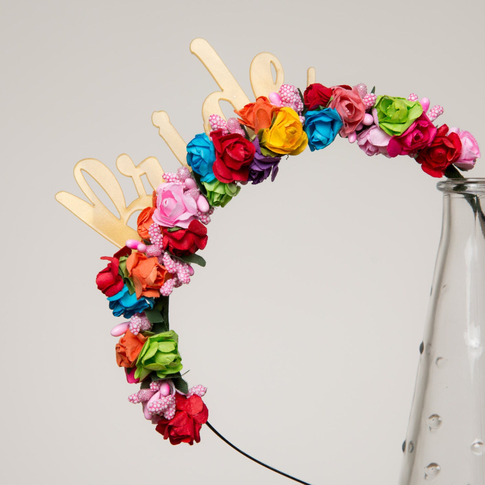 Colourful Floral Bride Crown - Hen Party Headband - Bride to Be ...
