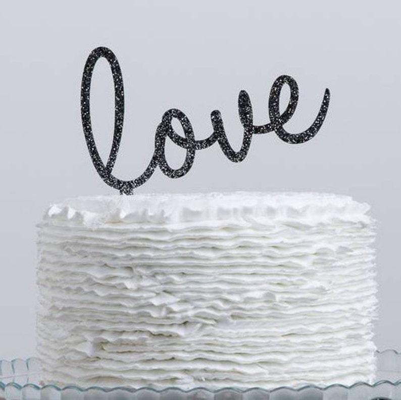 Large Love Cake Topper Wedding Cake Decoration Romantic - Etsy