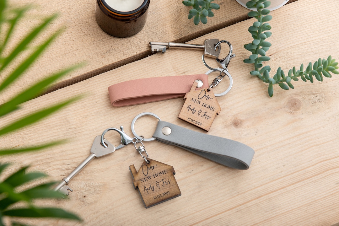 Our My First Home Personalised Key Tag His & Hers New Home Keyring Gift ...
