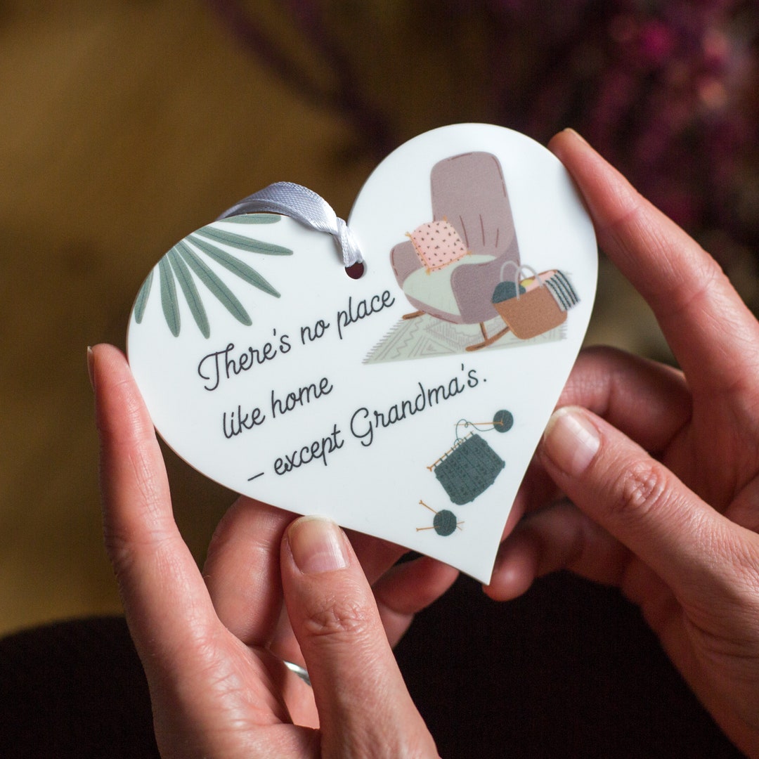 There's No Place Like Home Acrylic Heart Token - Keepsake Hanging ...