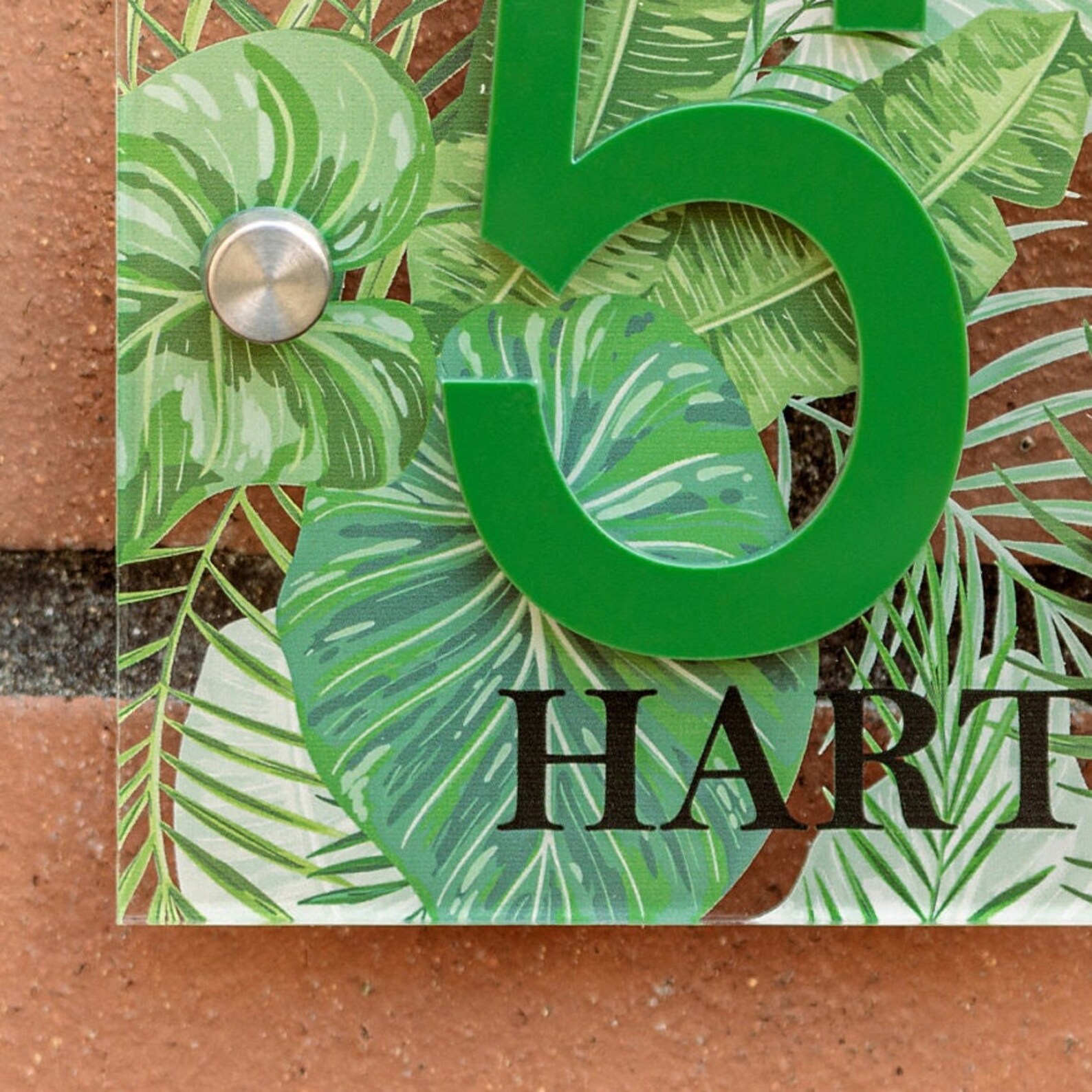 Tropical House Personalised Acrylic Door Number Sign With - Etsy