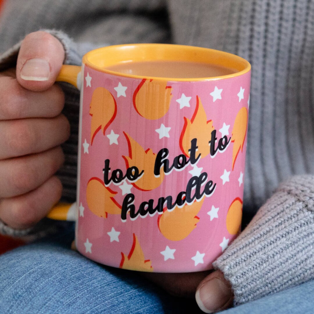 Too Hot to Handle Retro Inspired Flaming Mug - Etsy