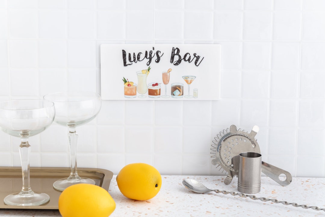 Cocktail Bar Personalised Sign - Etsy