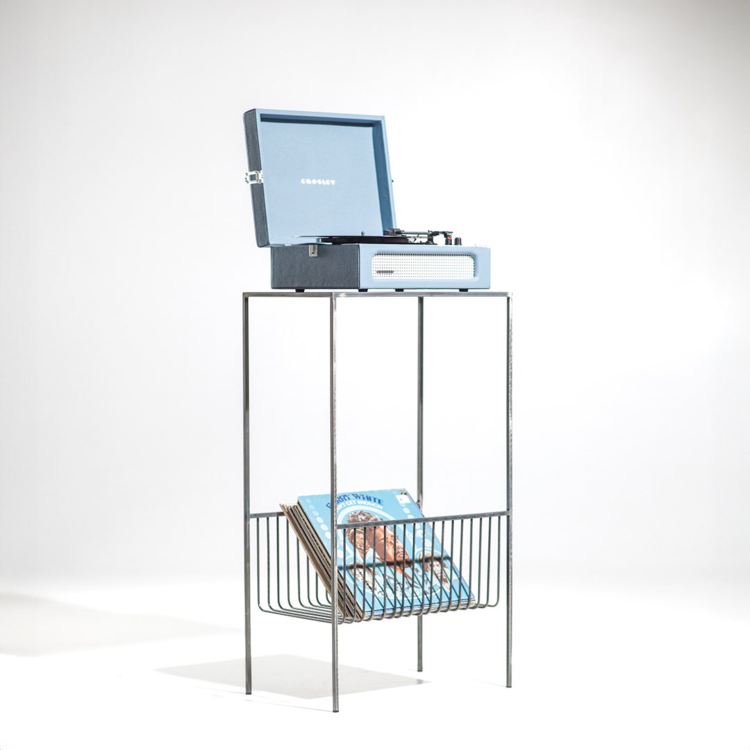 Record Player Stand | Simple Modern Metal Console for Living Room ...