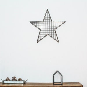 Industrial Decor, Star Decor, Metal Wall Art Star Wire Decor, Teenage ...