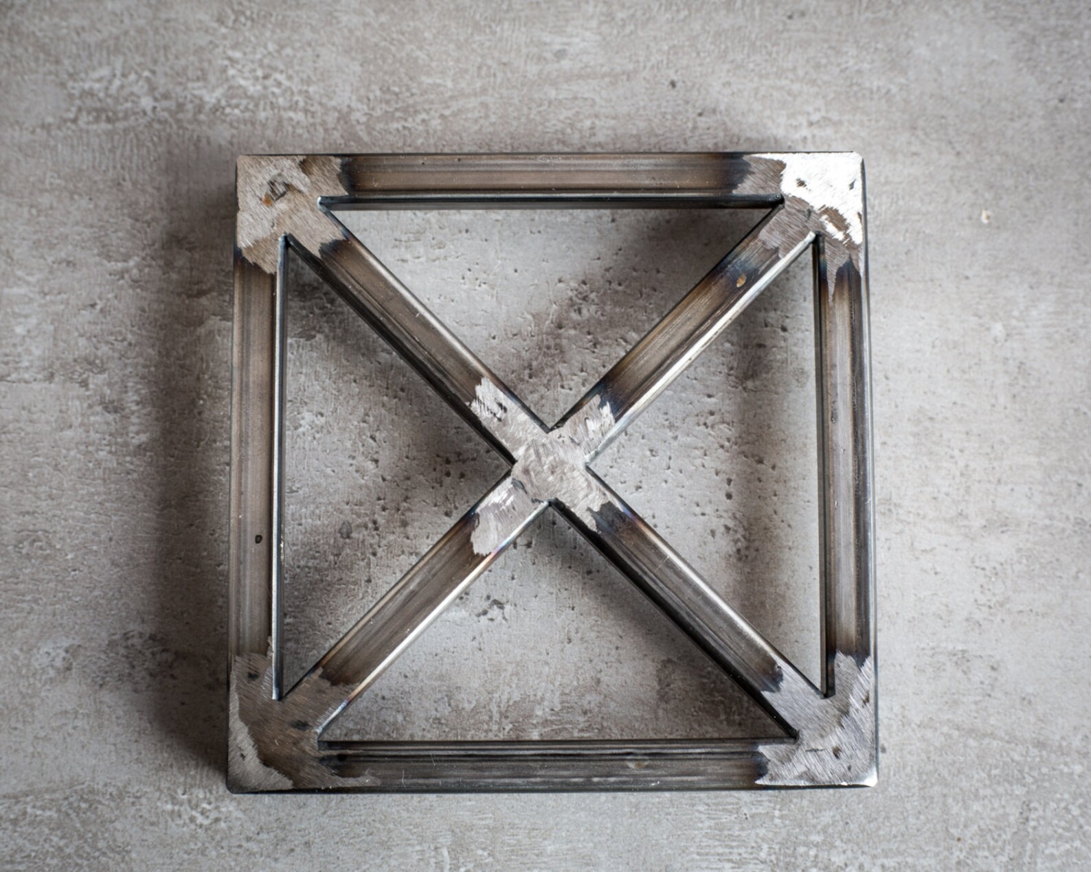 Metal Industrial Style Square Trivet Hand Welded - Etsy