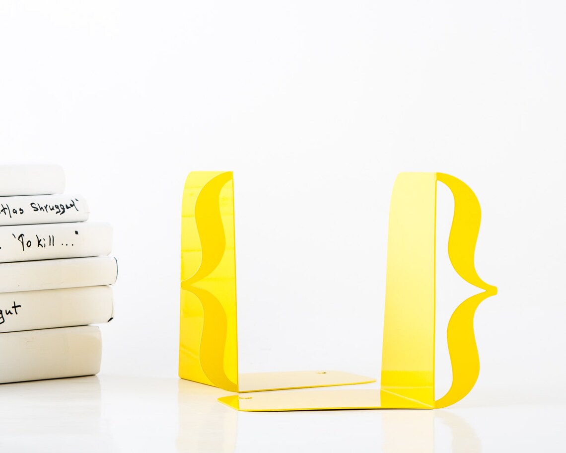 Unique Design Bookends Brackets curly Braces // Artistic - Etsy