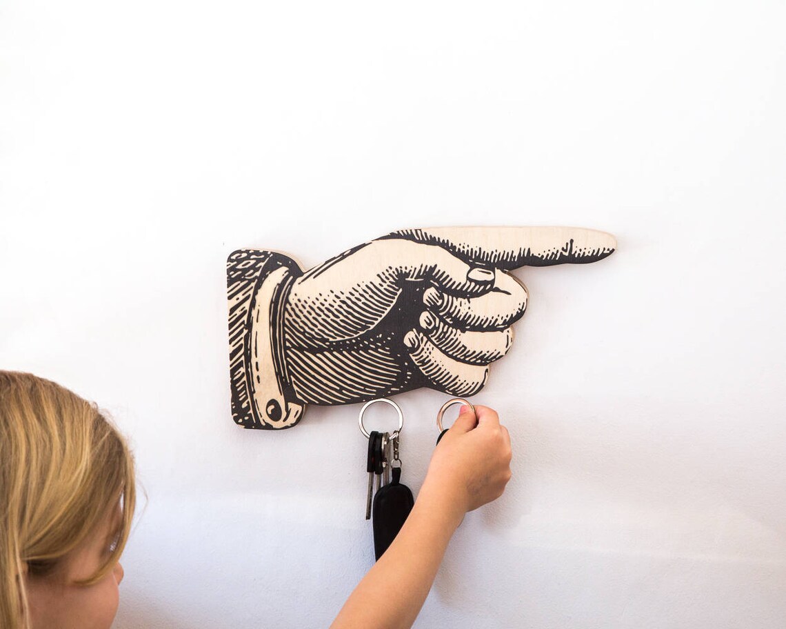 Magnet Key Hook Key Wall Organizer on a Magnet Hand - Etsy