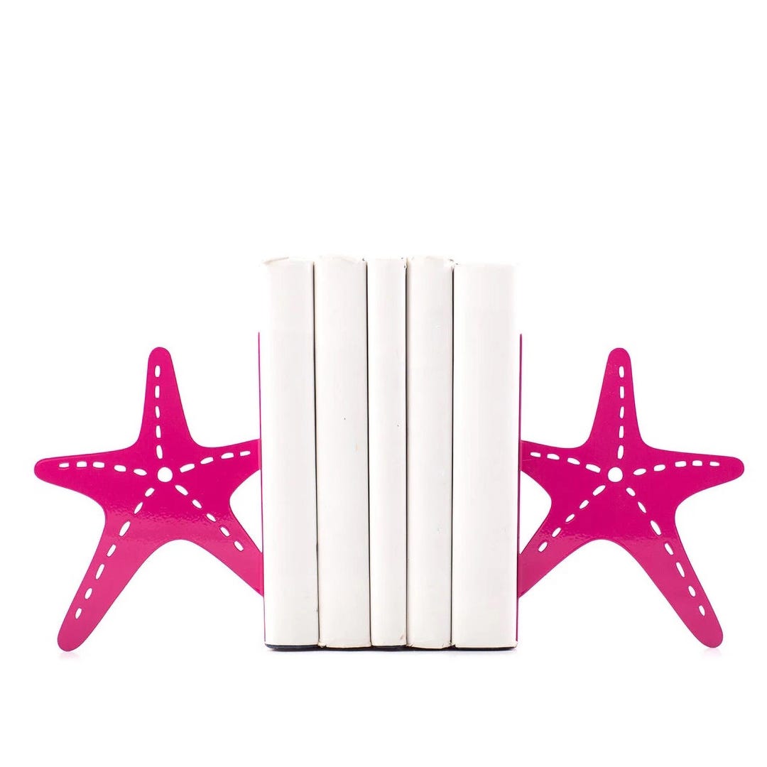 Bookends "sea Stars." Beach House Shelf Decor, Sea Theme Nursery - Etsy