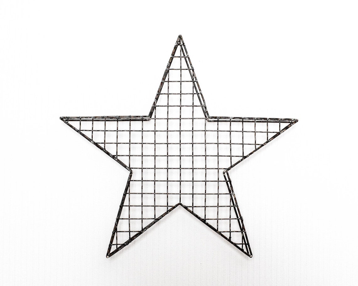 Industrial Decor Star Decor Metal Wall Art Star Wire Decor - Etsy