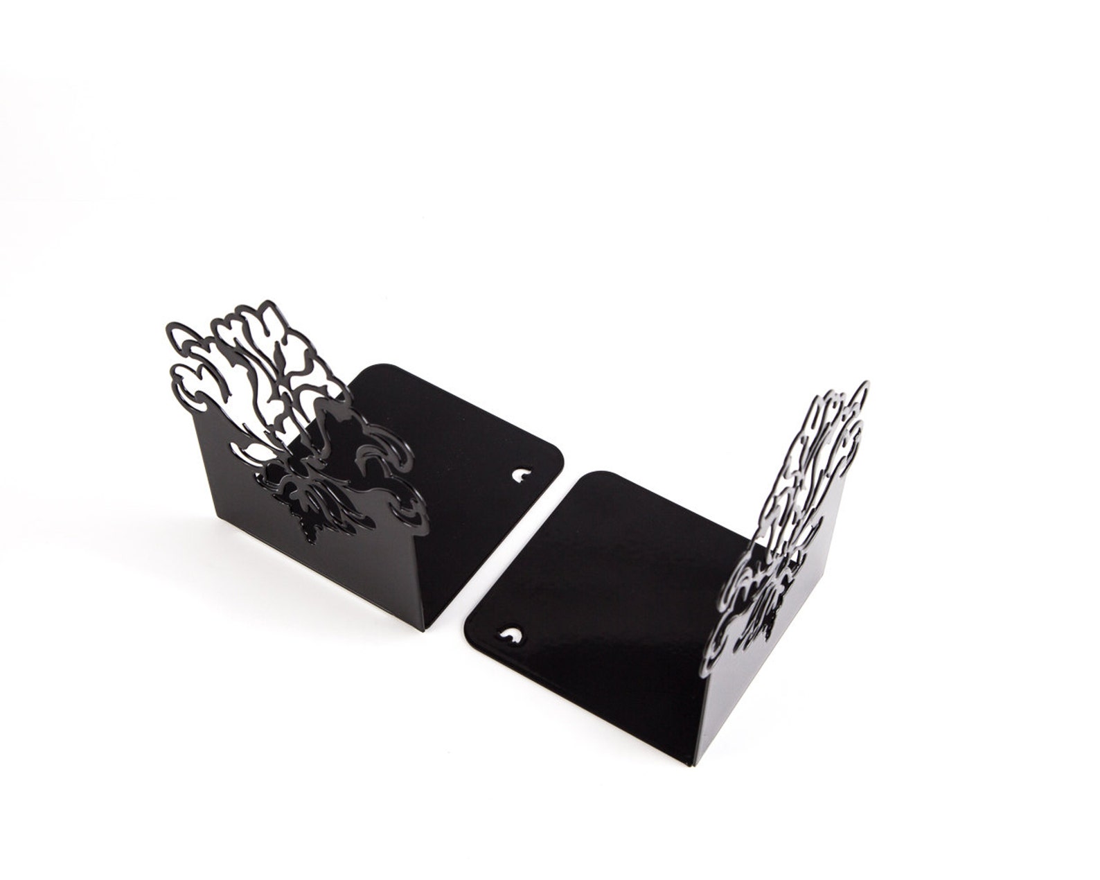 Pair of Artistic Bookends // Ornaments // Functional Shelf | Etsy