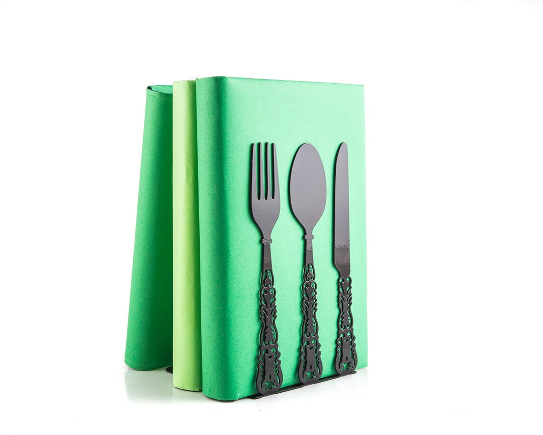Antique Silverware Kitchen Bookends: Modern Cookbook Holder - Etsy