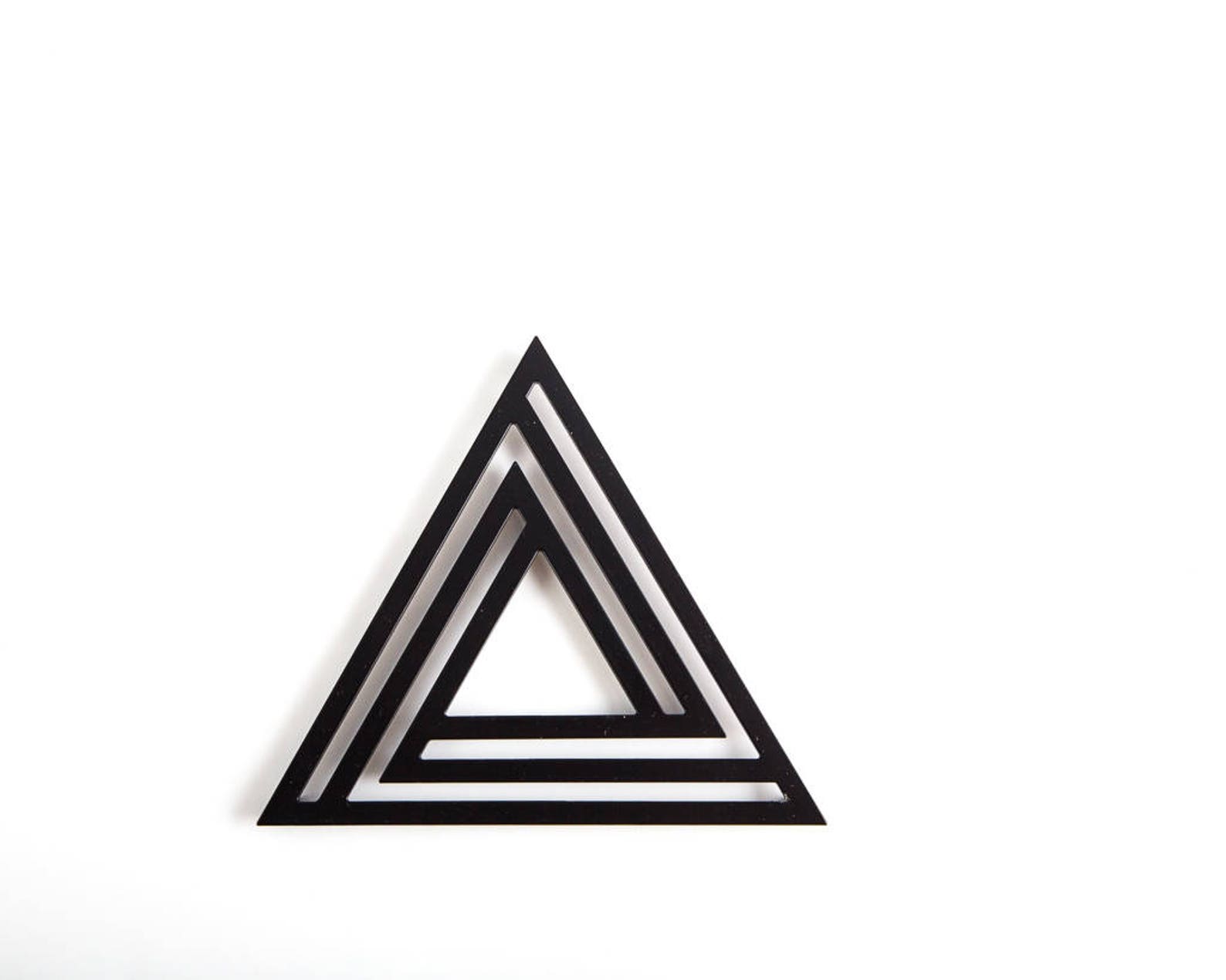 Metal Trivet Geometry Design Triangle //bauhaus Inspired // - Etsy