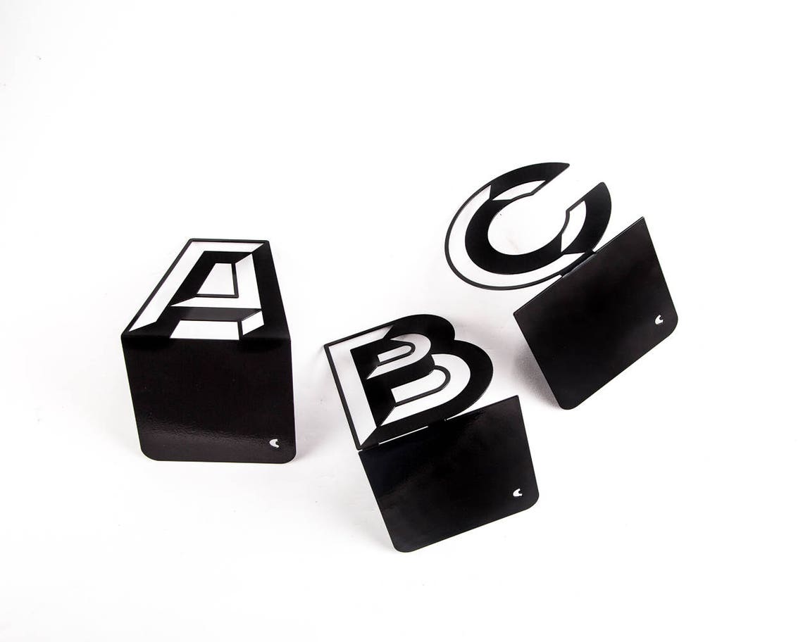 One Metal Bookend B letters Are Beautiful Alphabet Series - Etsy