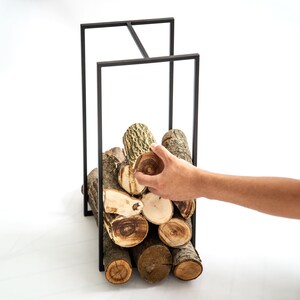 Log Holder Small With a Handle // Firewood Carrier // Storage Container ...