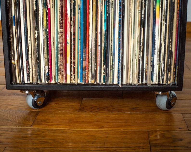LP Storage Triple Deck Album Crate Cart // Container Holds up - Etsy Canada