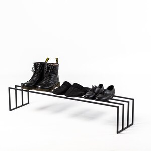 Skinny Black Metal Shoe Rack | Premium Quality Hand Welded Shoe Storage ...