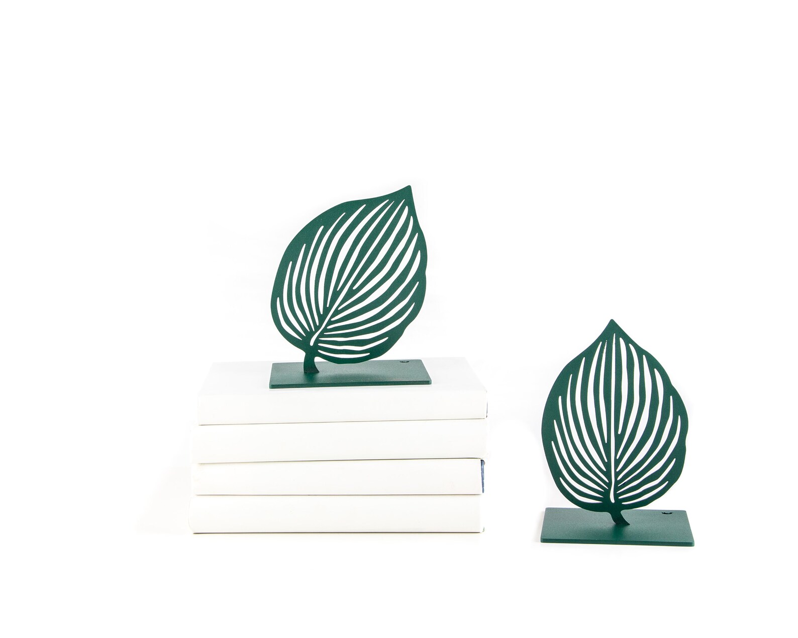 Metal Bookends Green Leaves by Atelier Article // FREE | Etsy