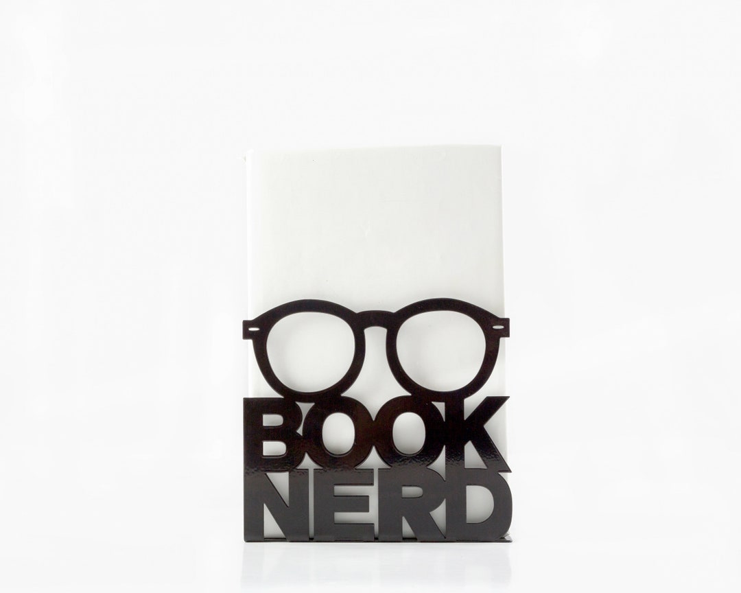 A Metal Bookend Nerd // Telling Shelf Decor for Reading Home // Back-to ...
