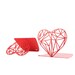 Heart Shaped Bookends // My Polygonal Heart - Etsy
