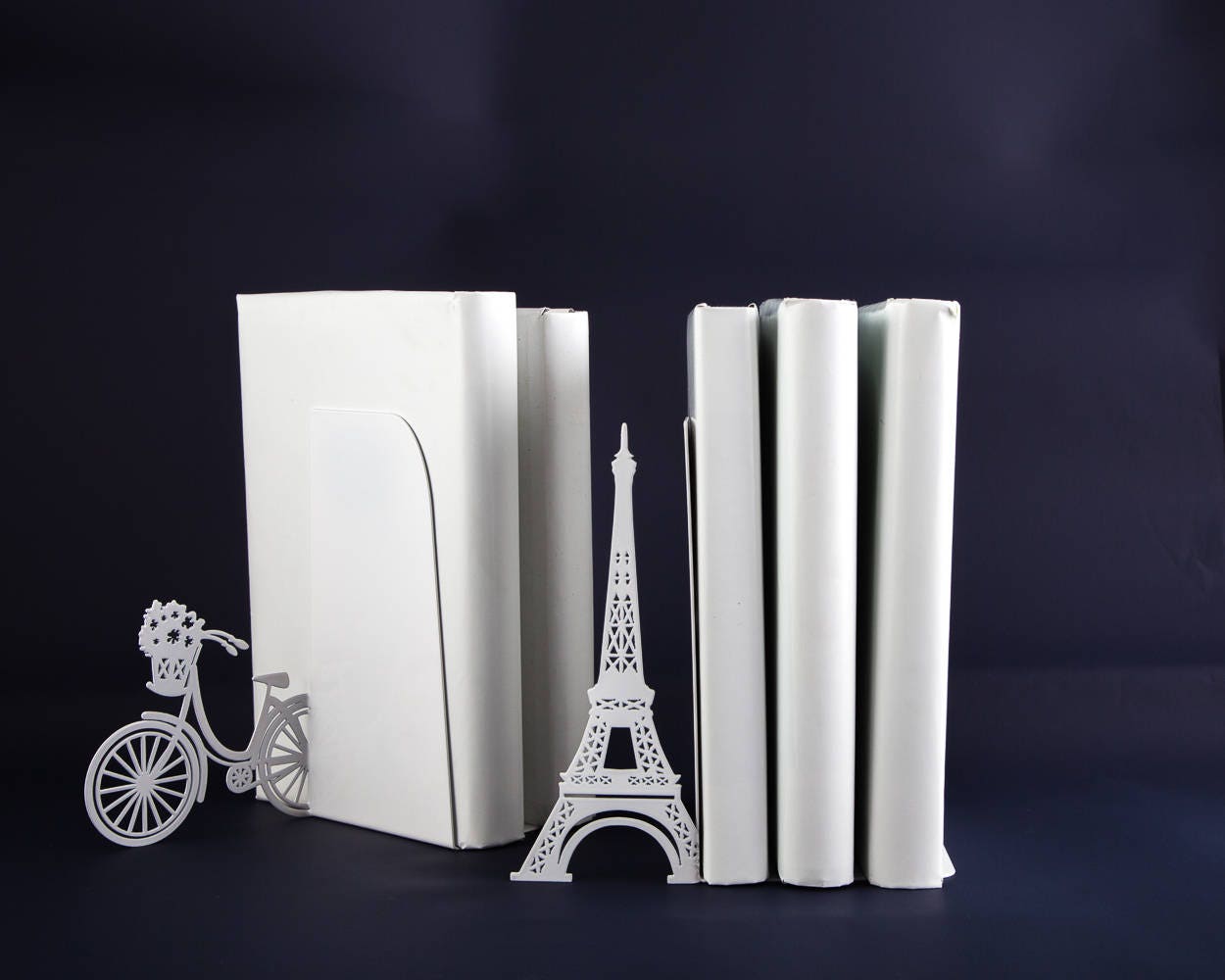 Unique Metal Bookends Oh Paris Shelf Decor // Functional | Etsy