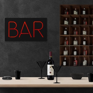 LED BAR sign Man cave Wall Light Neon Sign style | Etsy