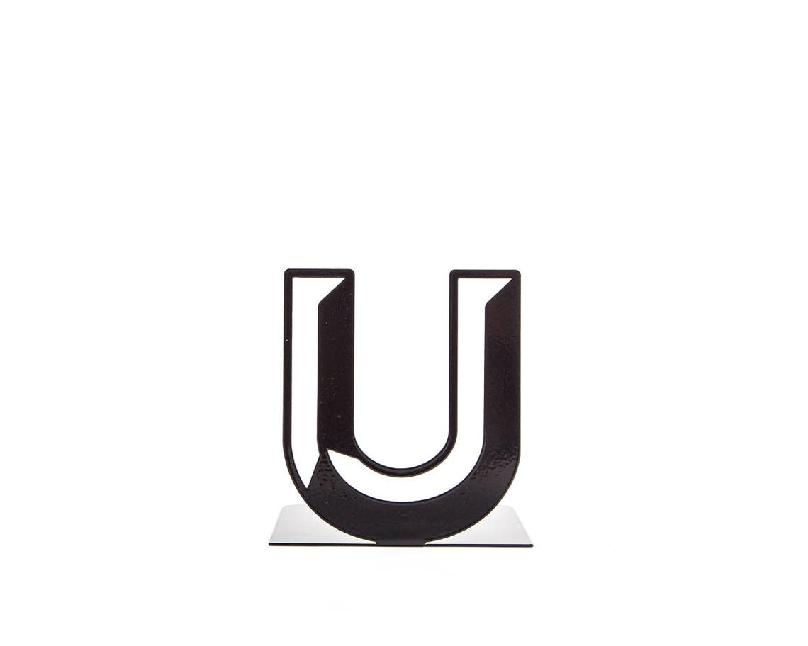 One Metal Bookend U letters Are Beautiful Alphabet Series - Etsy