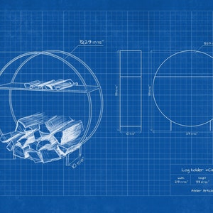 Round Log Holder // Minimalist Firewood Storage for Indoors or Outdoors ...
