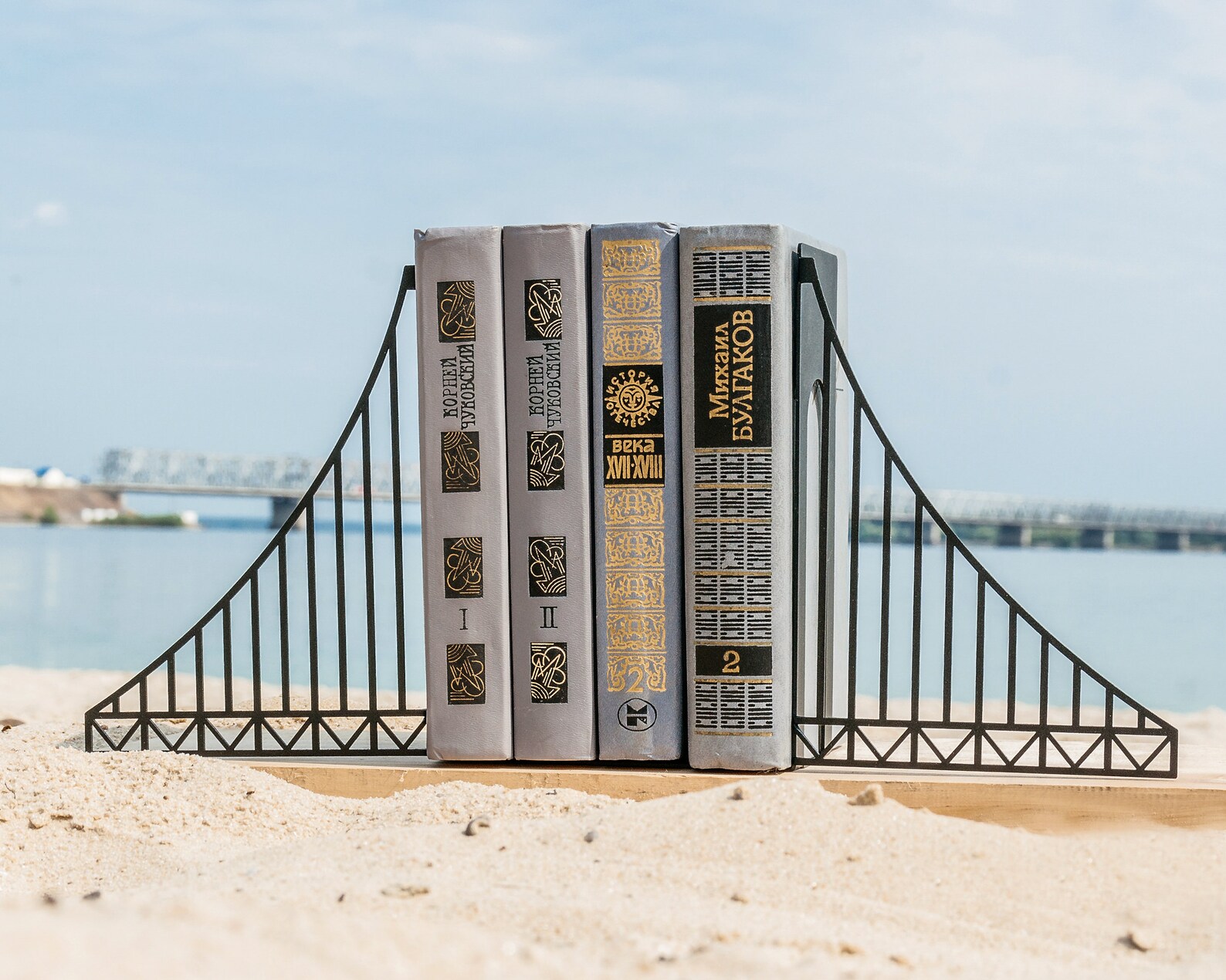 Metal Bookends // Verrazano Bridge // Cool Home Decor Gift for - Etsy