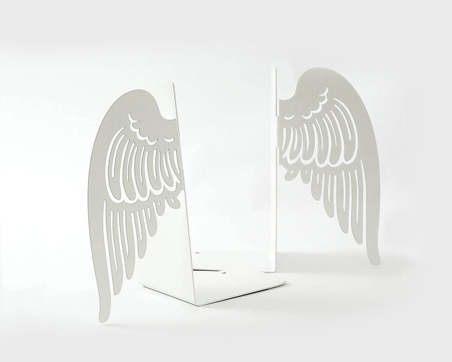 Metal Bookends Angel Wings Laser Cut for Precision - Etsy