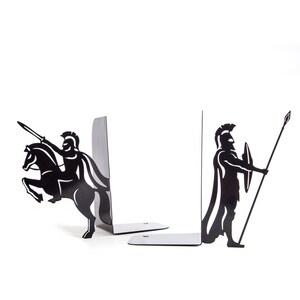 Metal Bookends - Spartans - Ancient History Inspired Bookends // Modern ...