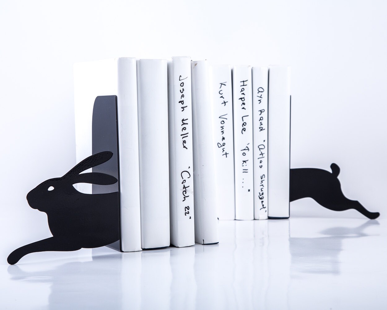 Metal Bookends Hare on the Run Bookshelf Decor / Woodland - Etsy