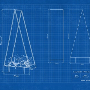 Log Holder // Firewood Storage for Indoors or Outdoors // Spruce ...