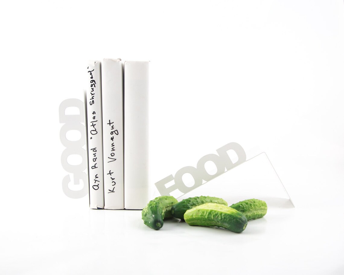 Metal Kitchen Bookends Good Food - Etsy