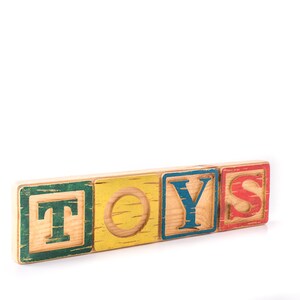 Sign TOYS Children's Room Decor // Modern Nursery Decor From Salvaged ...