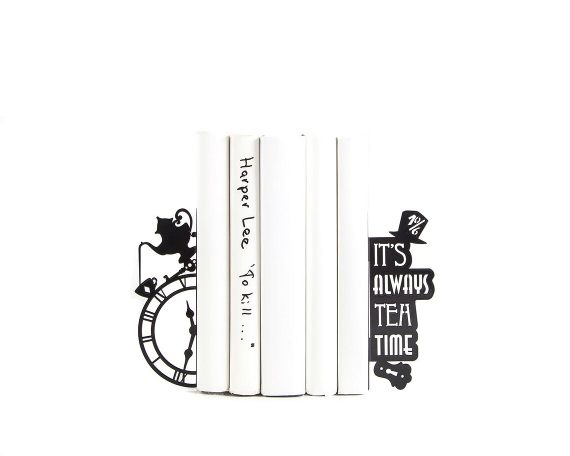 Bookends Mad Tea Party // Alice in Wonderland // Lewis Carroll - Etsy