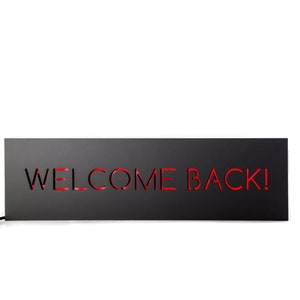 Welcome Back LED Neon Style Sign - Etsy