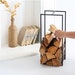 Log Holder Small With a Handle // Firewood Carrier // Storage Container ...