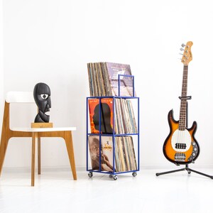 Vinyl Record Storage // Triple Deck LP Album Mobile Cart // - Etsy