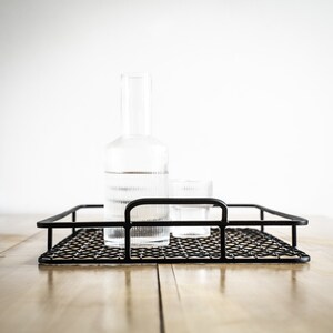 Minimalist Black Metal Serving Tray | Modern and Simple Industrial ...